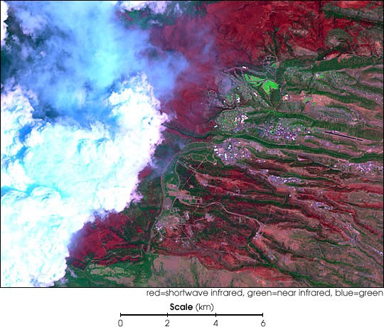 Extent of Los Alamos fire seen by Landsat 7 - NASA Science