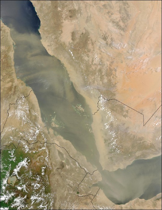 Dust Blowing over the Red Sea - NASA Science