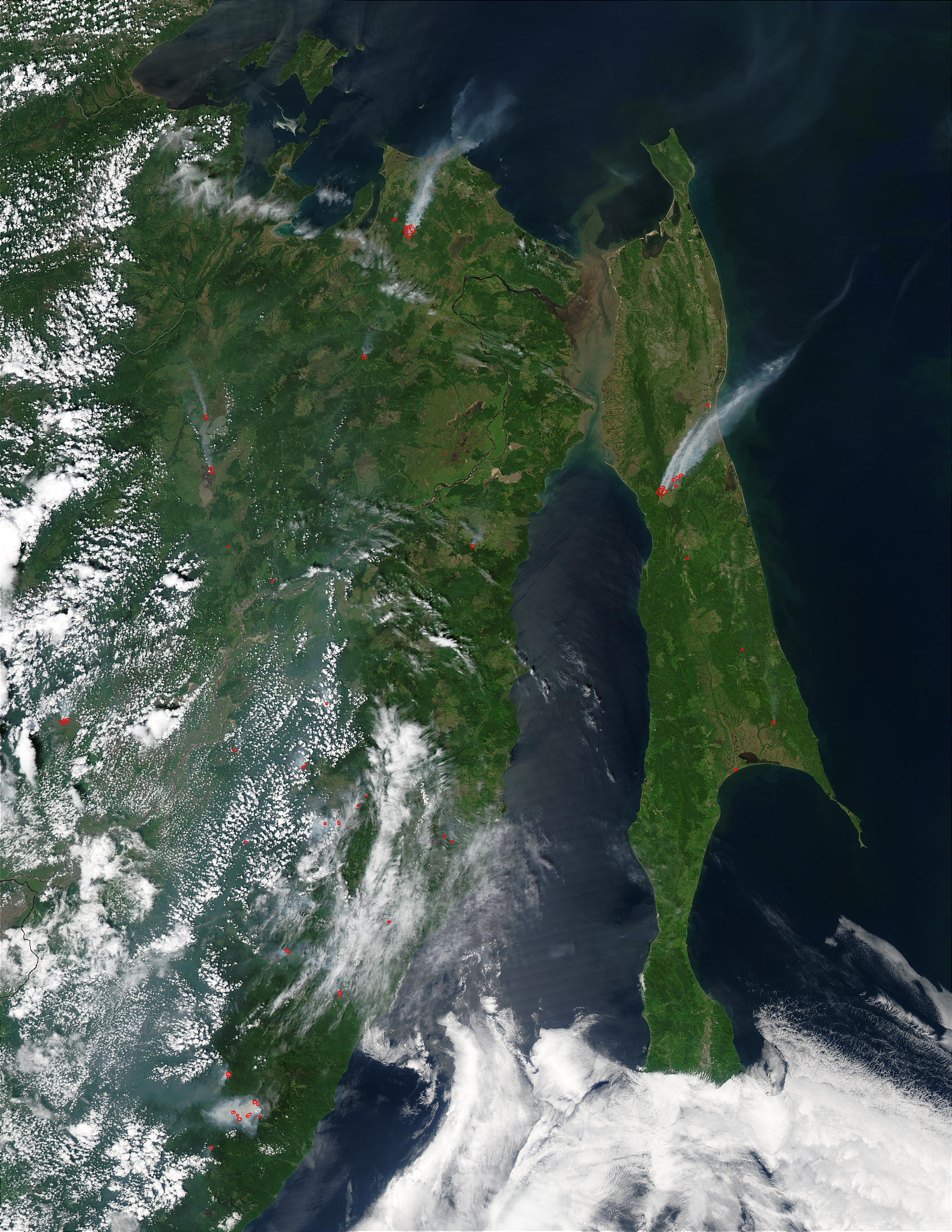 Fires in Eastern Russia and Sakhalin Island - NASA Science