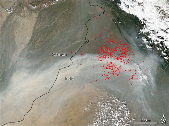 Agricultural Fires in Northwest India - NASA Science