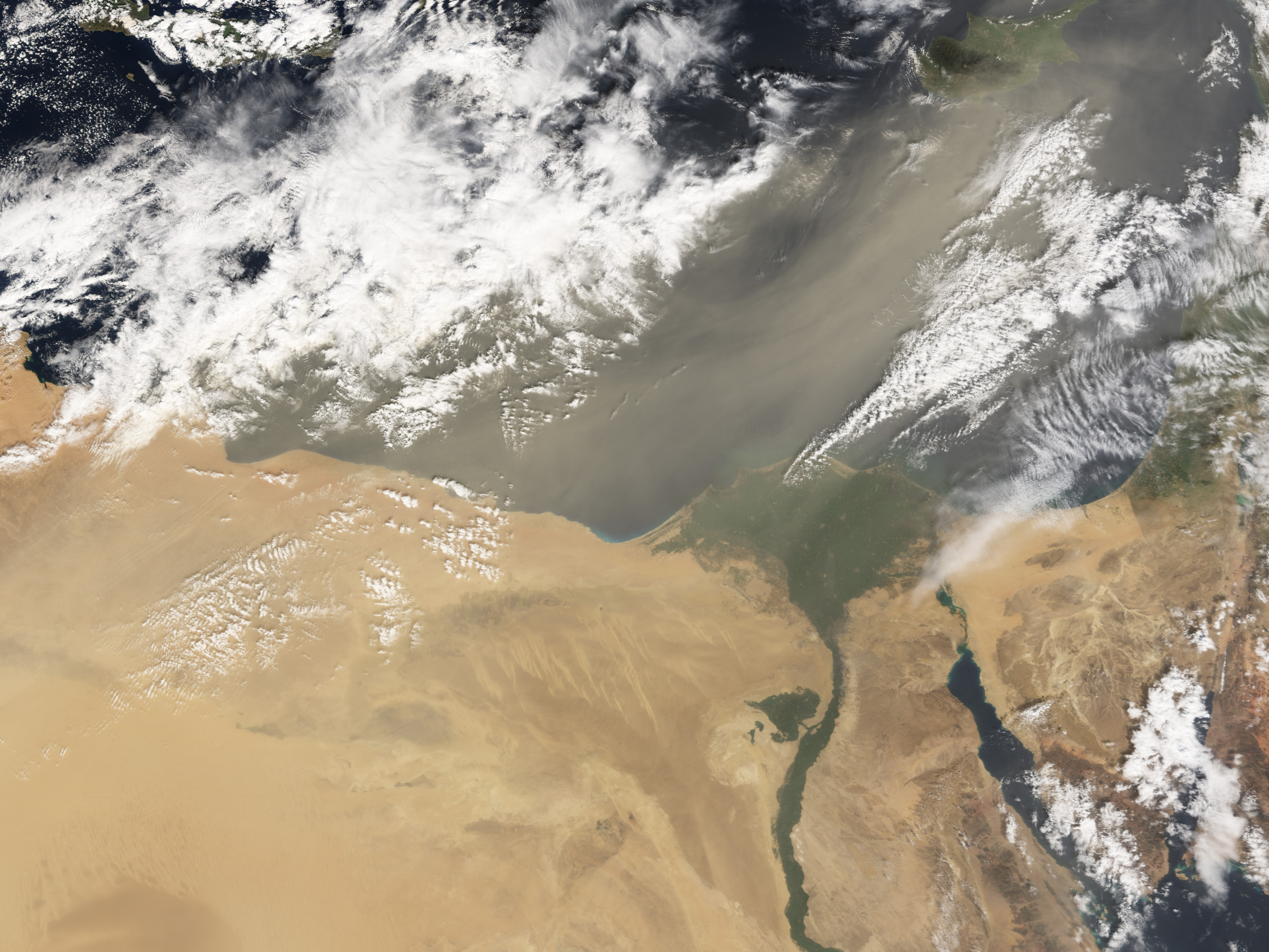 Dust Storm over Libya and Egypt - NASA Science