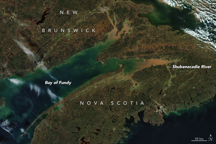 Massive Muddy Tides in the Bay of Fundy - NASA Science
