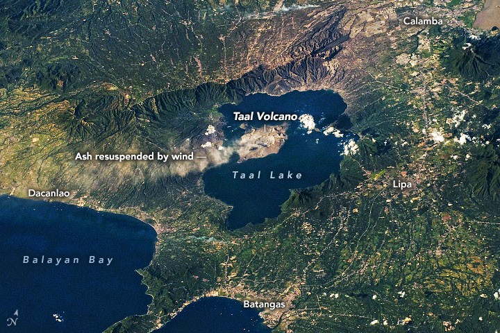 Windblown Ash from Taal Volcano - NASA Science