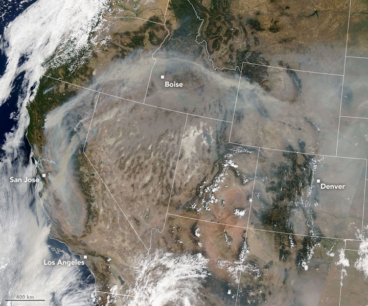 Smoke Continues to Spread Across the U.S. West - NASA Science