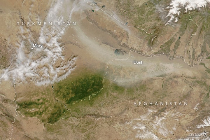A Dusty Spring Day in Turkmenistan - NASA Science