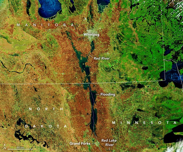 Red River Flooding is Worst in a Decade - NASA Science