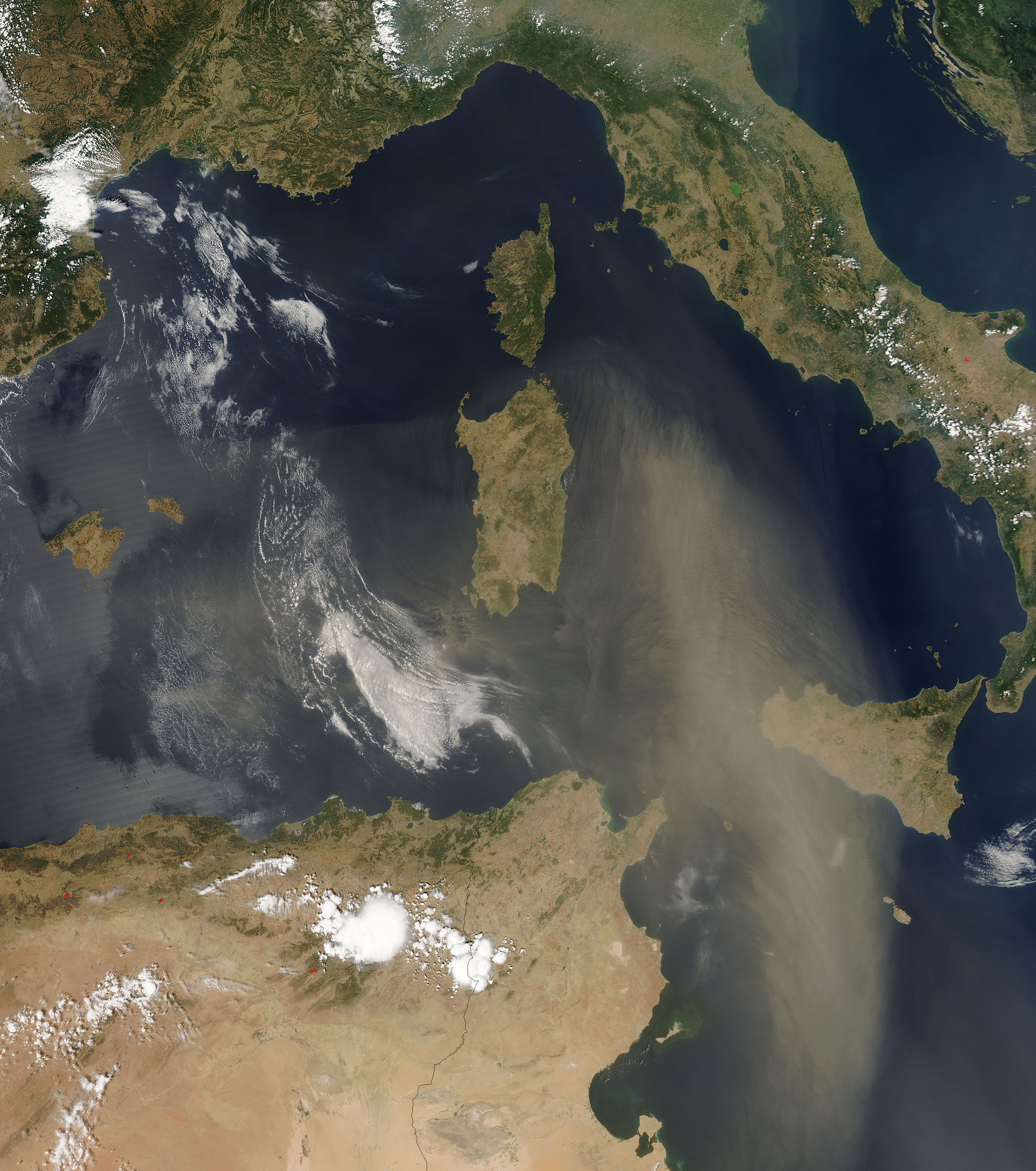 Dust Storm Over the Mediterranean Sea - NASA Science