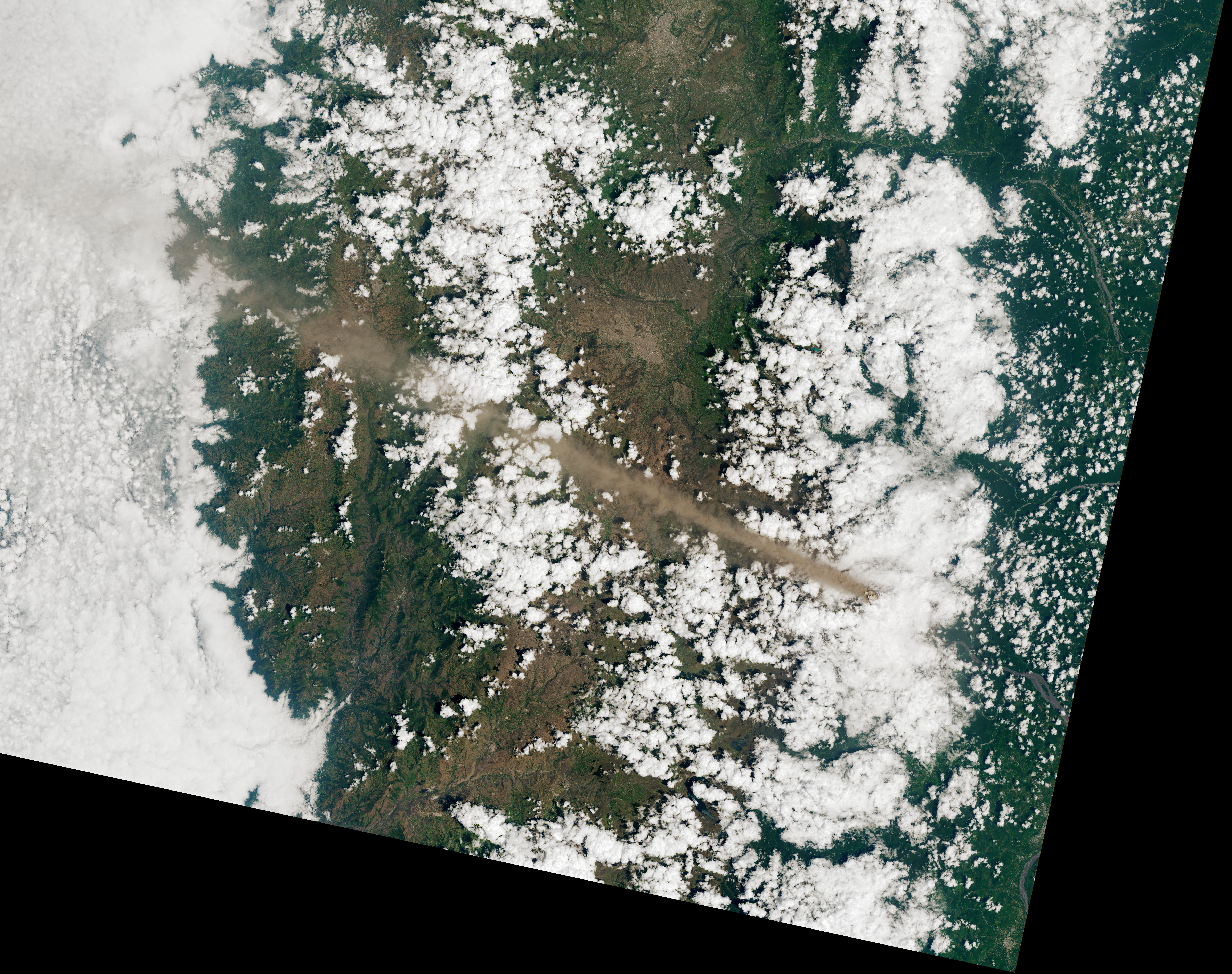 A Line of Ash from Sangay - NASA Science