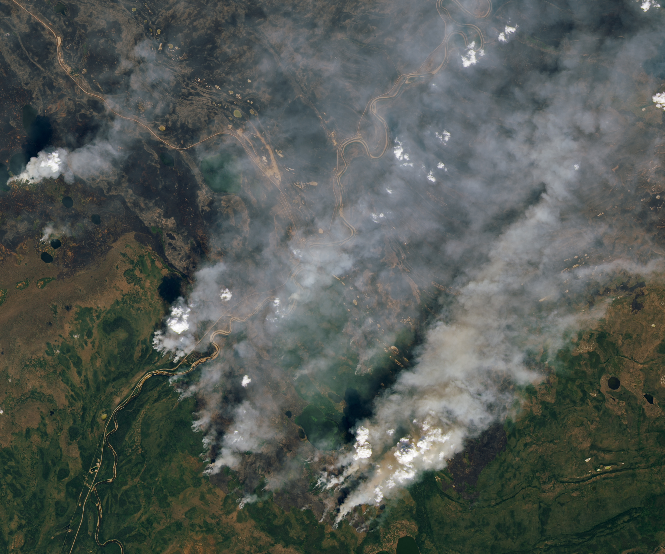 Wildfires Approach Yellowknife - NASA Science