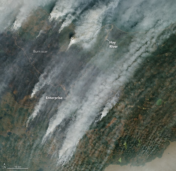 Wildfires Burn Near Hay River - NASA Science
