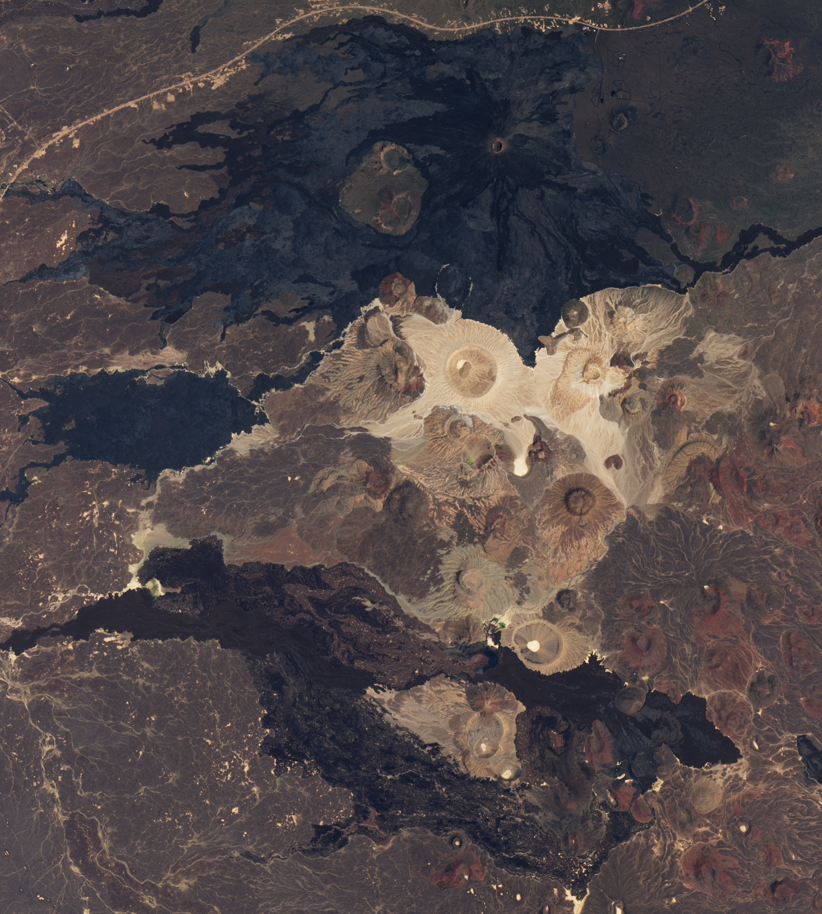 White and Black Volcanoes of Saudi Arabia - NASA Science