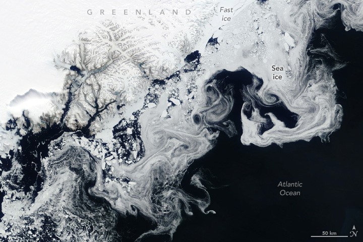 Sea Ice Takes a Spin Down the Coast - NASA Science