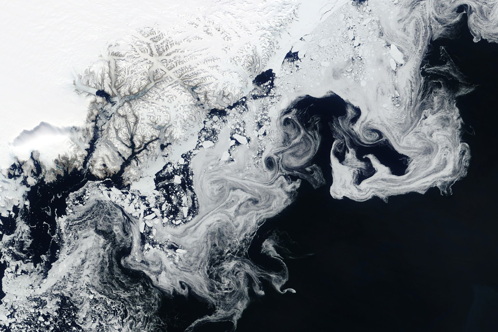 Sea Ice Takes a Spin Down the Coast - NASA Science