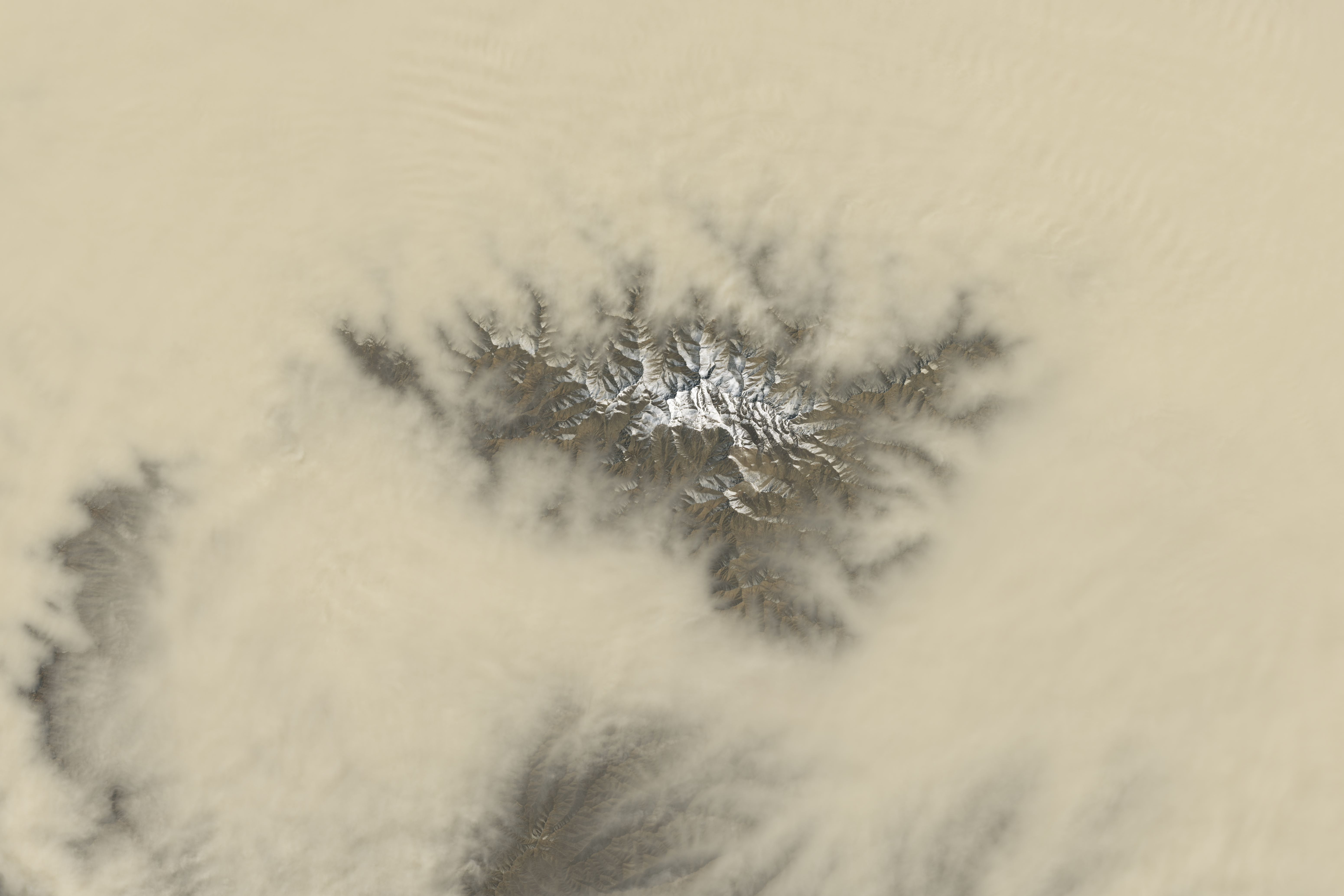 A Curtain of Dust Over the Tarim Basin - NASA Science