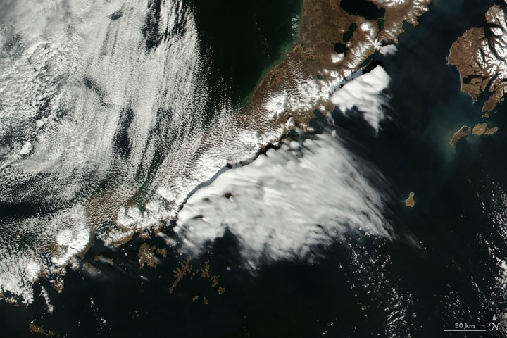 Clouds Hover Over the Alaska Peninsula - NASA Science