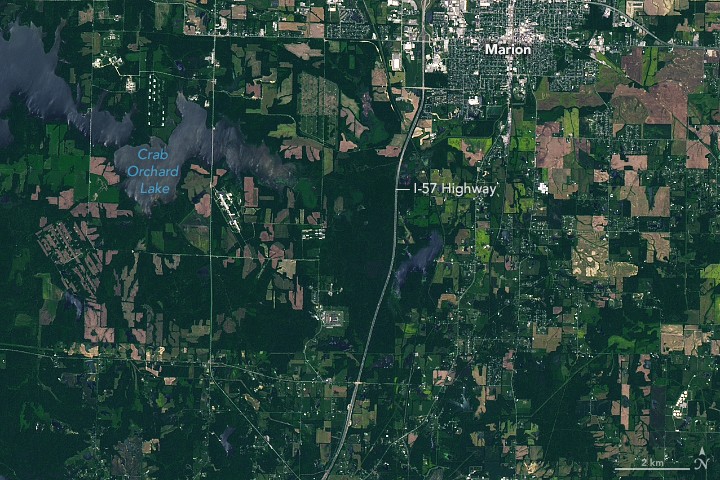 A Tornado Scars Southern Illinois - NASA Science