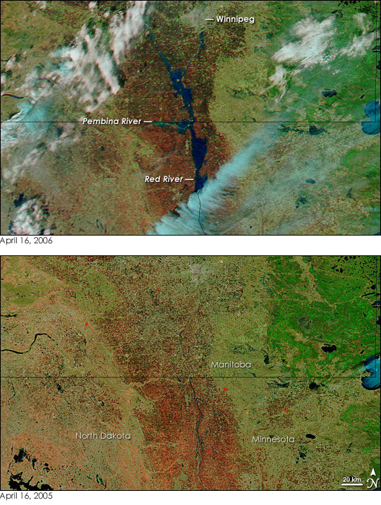 Flooding on the Red River - NASA Science