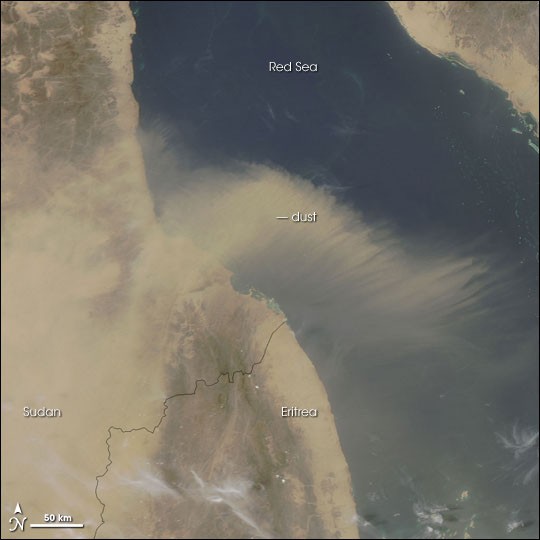 Dust Storm over the Red Sea - NASA Science