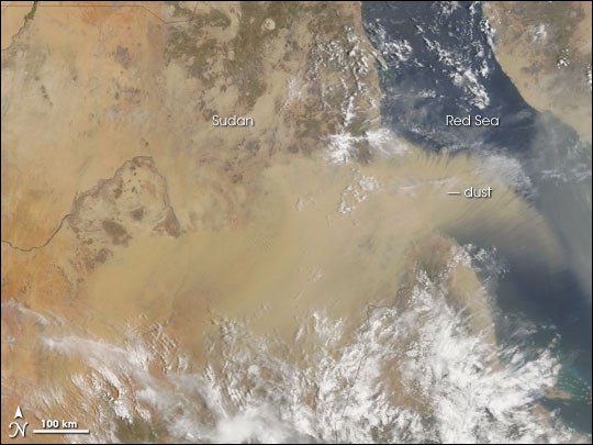 Dust Storm over the Red Sea - NASA Science