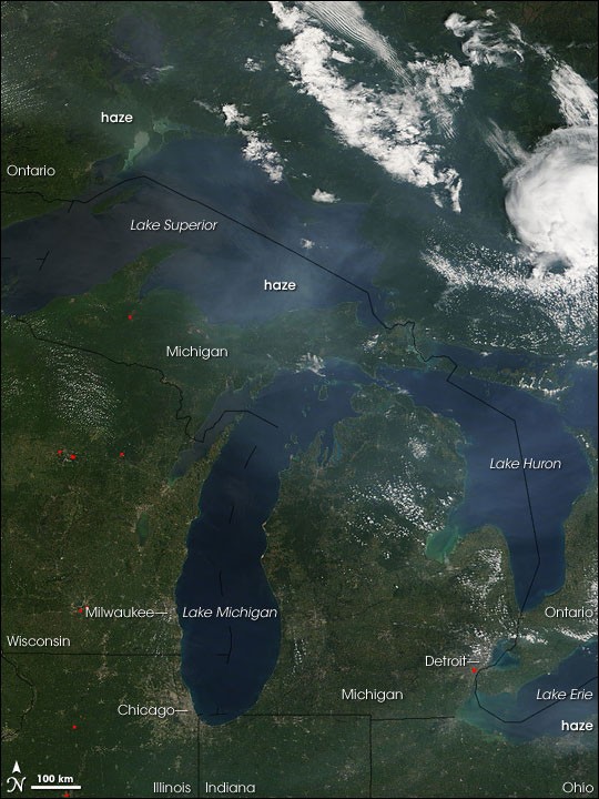Haze over the Great Lakes - NASA Science