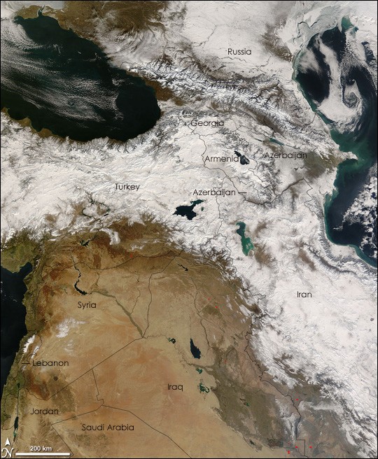 Snow in Southwest Asia - NASA Science