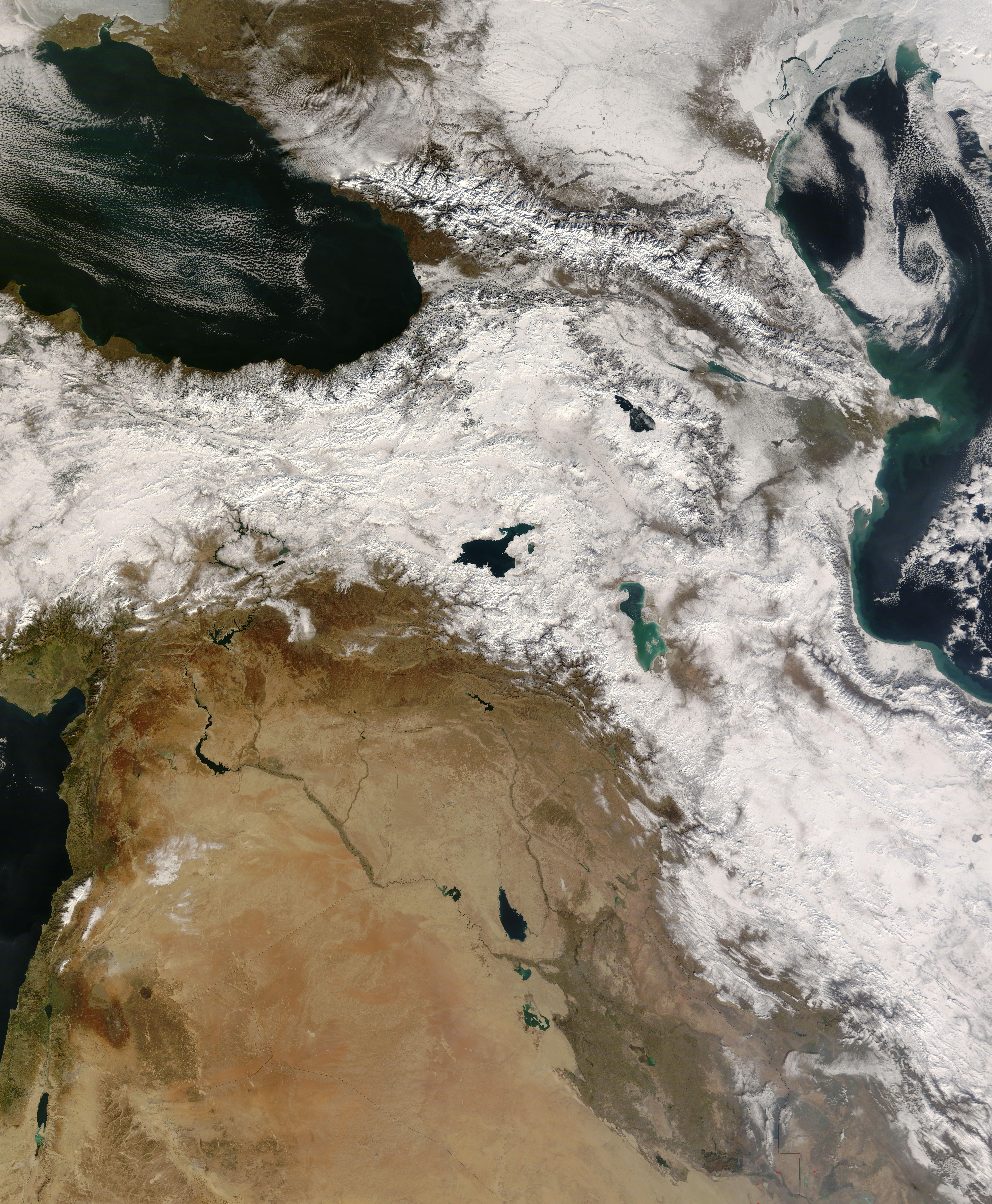 Snow in Southwest Asia - NASA Science