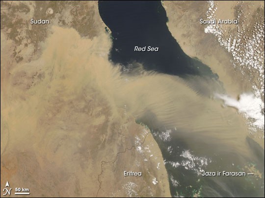 Dust Storm over the Red Sea - NASA Science