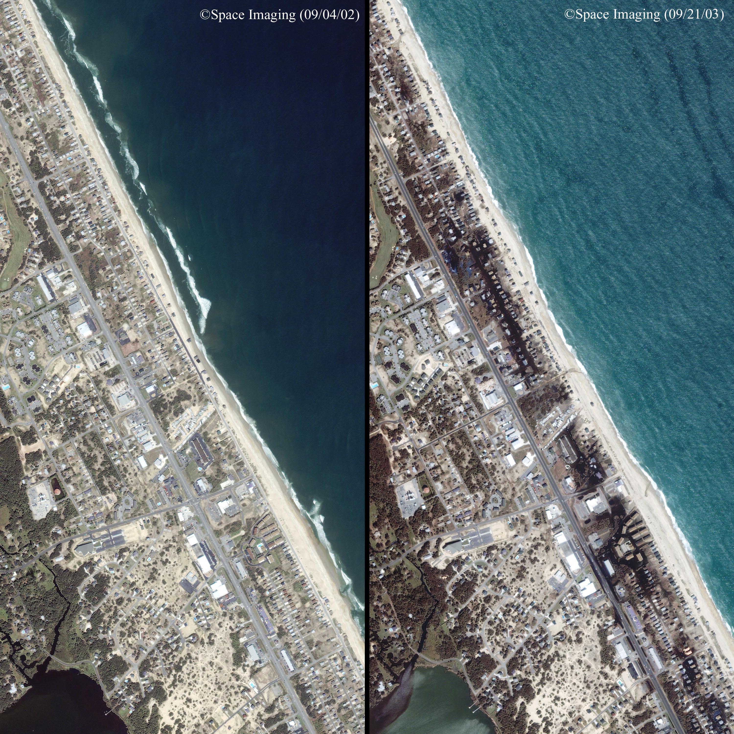 Isabel’s Aftermath at Kitty Hawk, N.C. - NASA Science