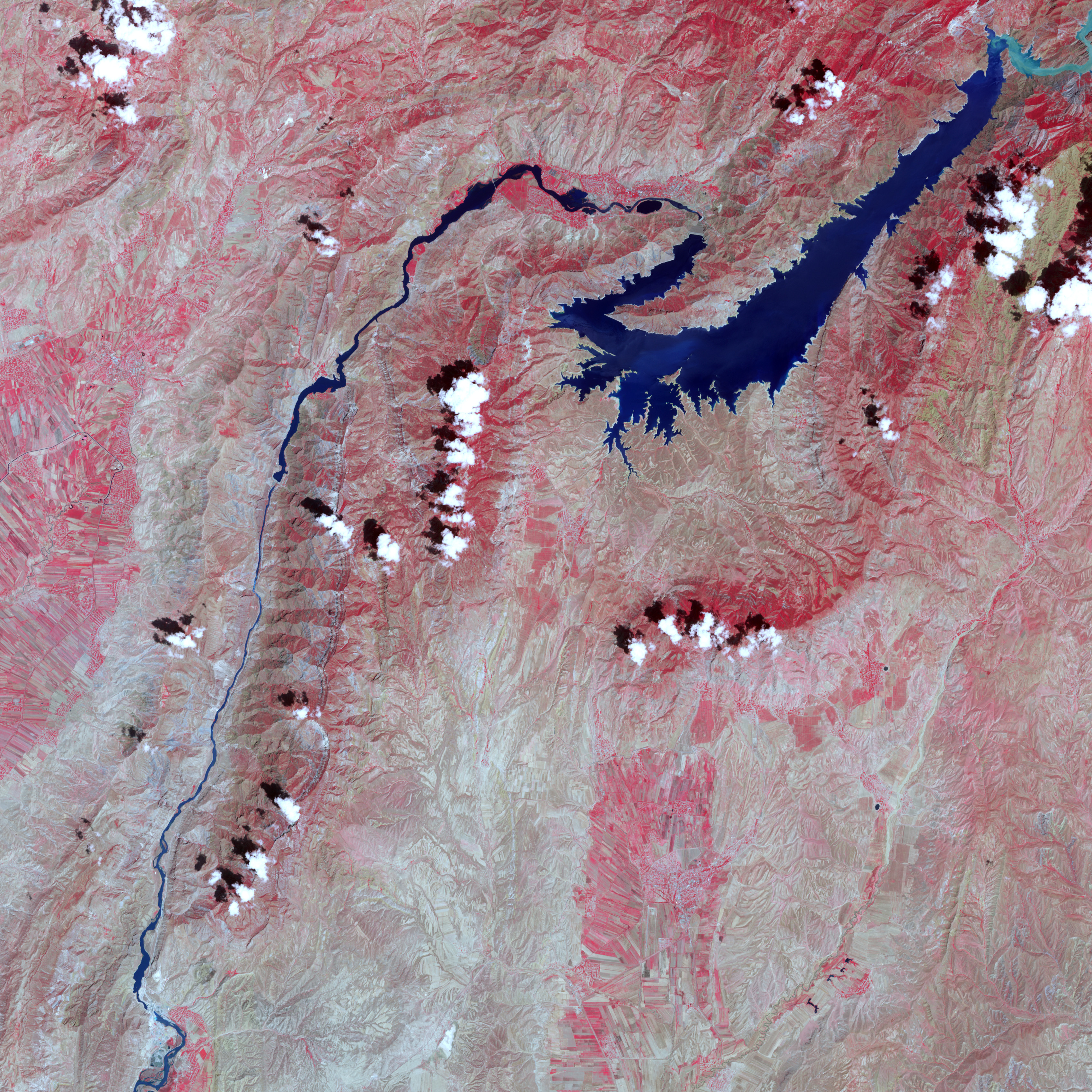 Vakhsh River and Lake Nurek, Tajikistan - NASA Science