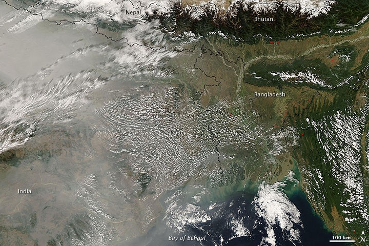 Haze over India and the Bay of Bengal - NASA Science