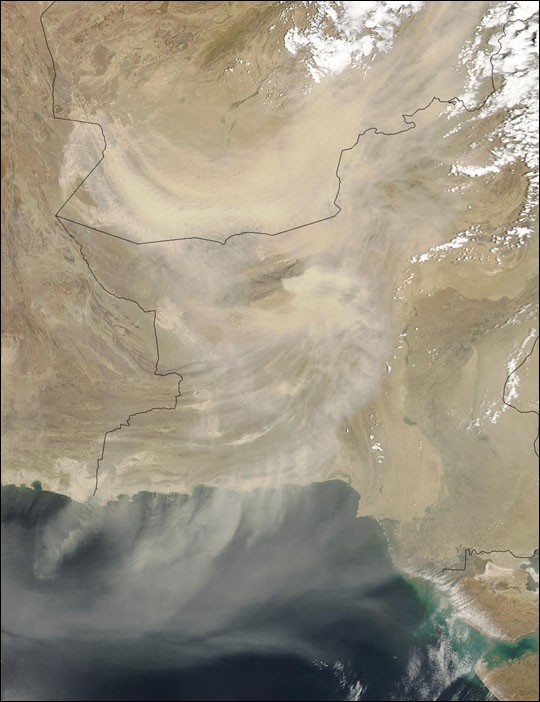 Dust Storm over Southern Asia - NASA Science