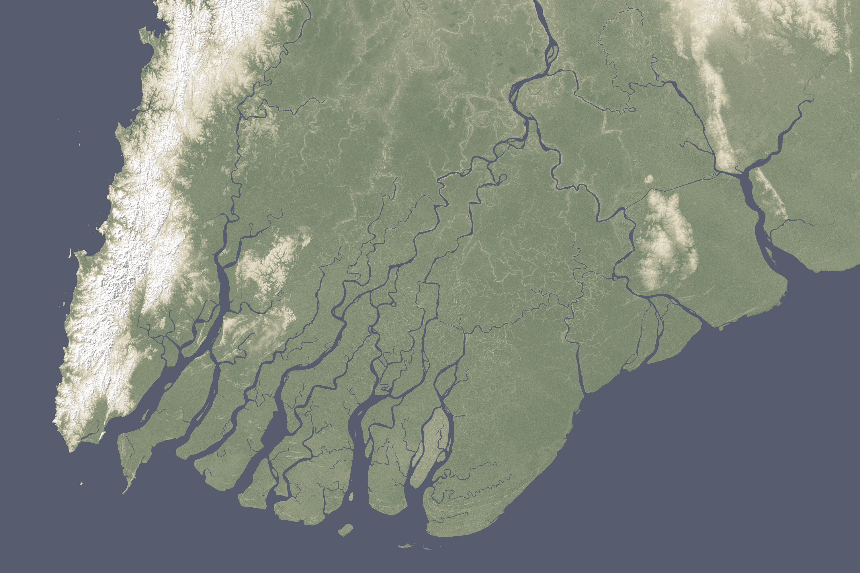 Sinking River Deltas - Irrawaddy River - NASA Science
