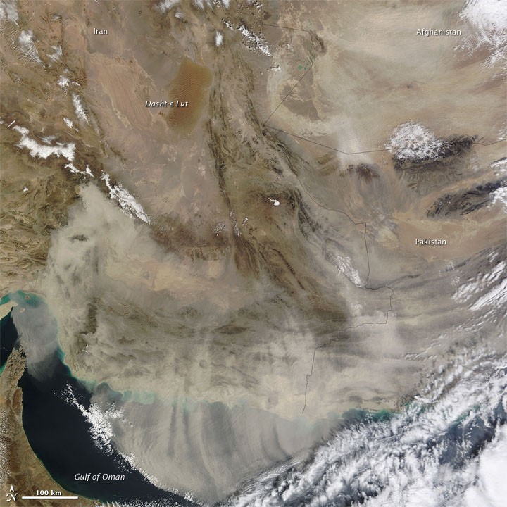Dust over Iran - NASA Science