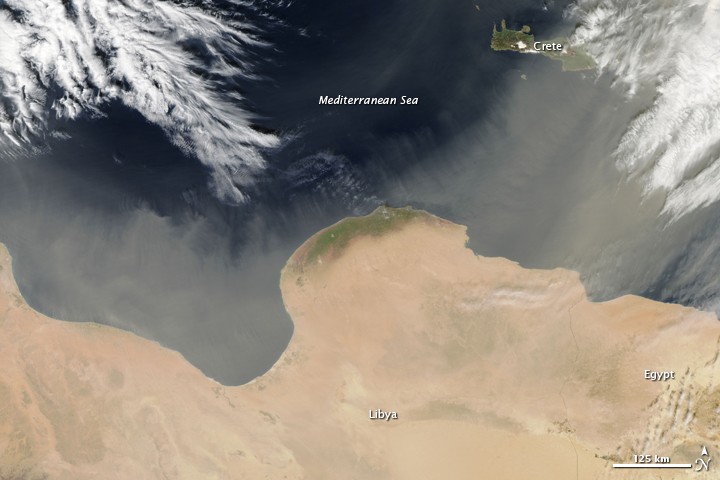 Dust over the Mediterranean Sea - NASA Science