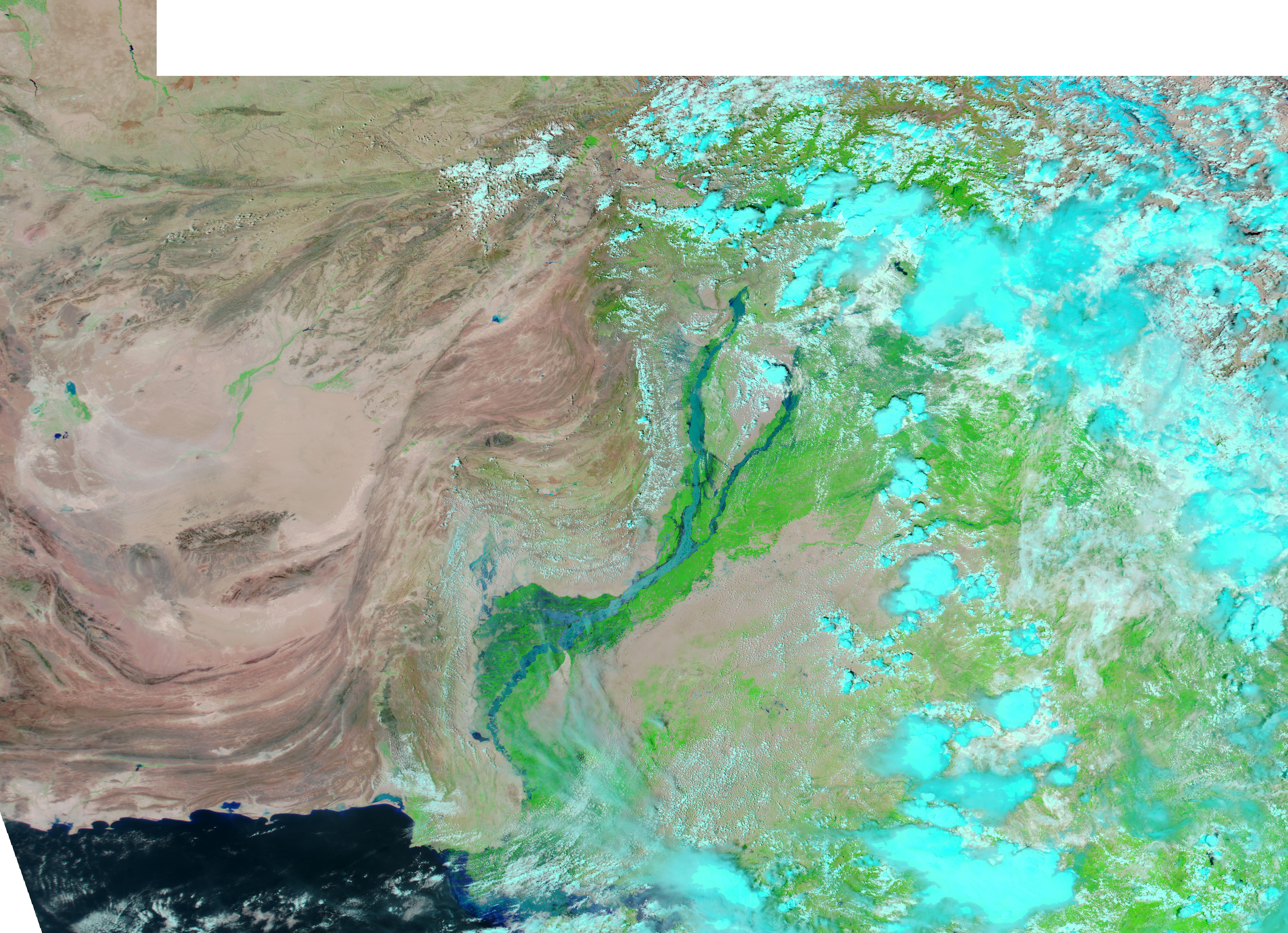 Flooding along the Lower Indus River - NASA Science