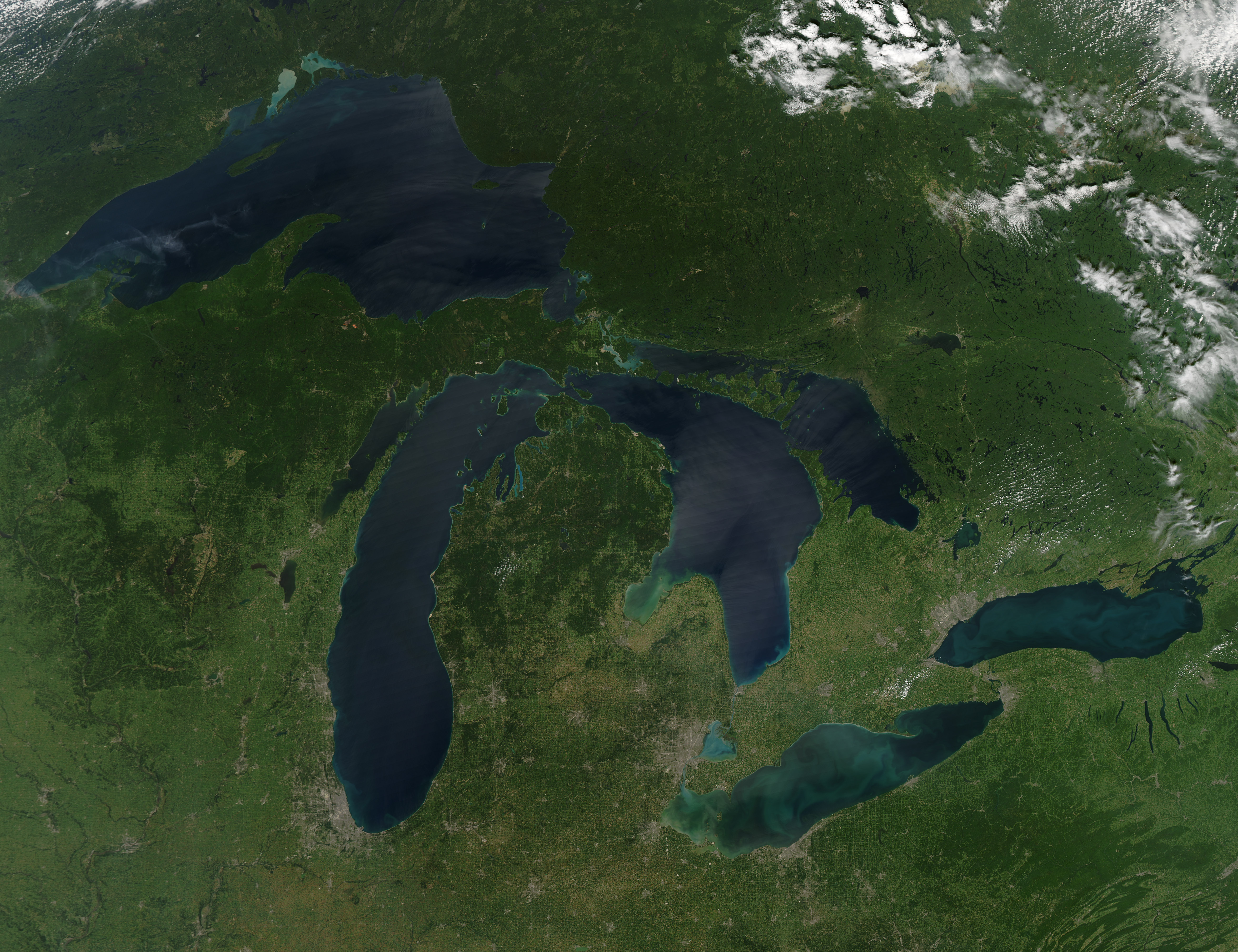 Great Lakes, No Clouds - NASA Science