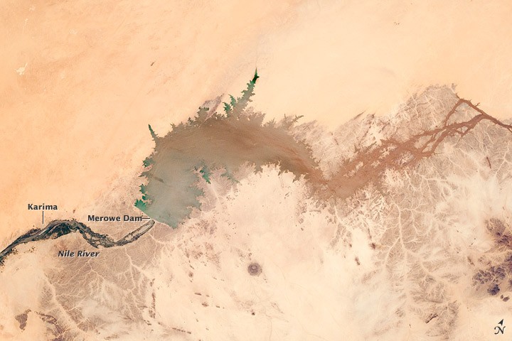 Merowe Dam, Nile River, Republic of the Sudan - NASA Science