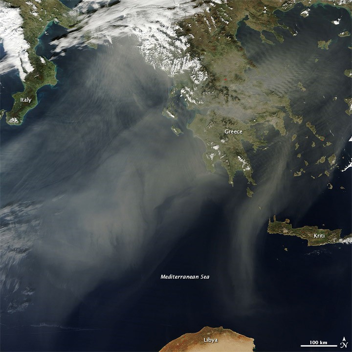 Dust over the Mediterranean - NASA Science