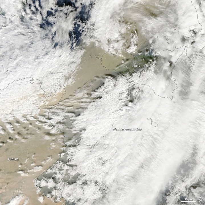 Saharan Dust over Sicily - NASA Science