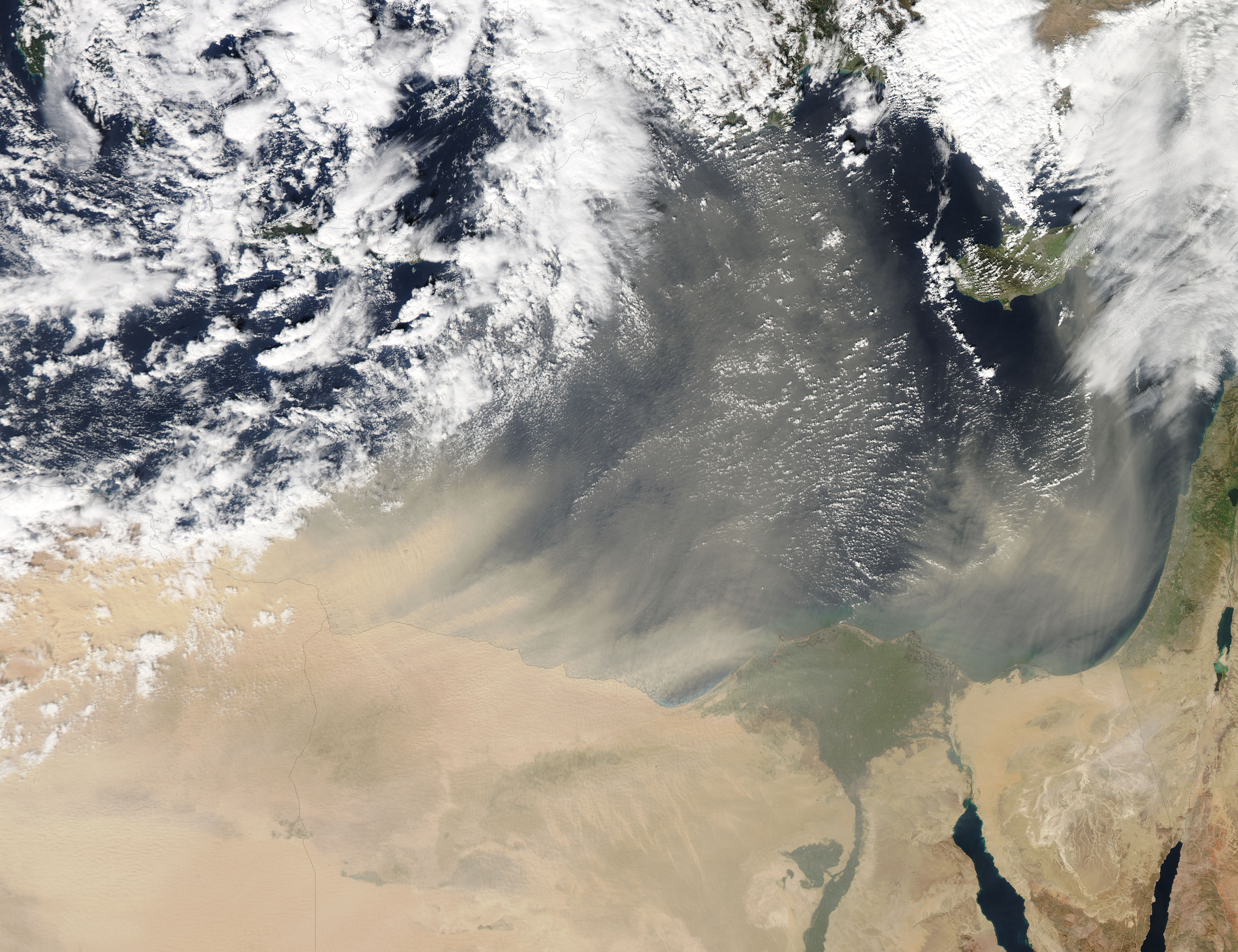 Dust off Egypt and Libya - NASA Science