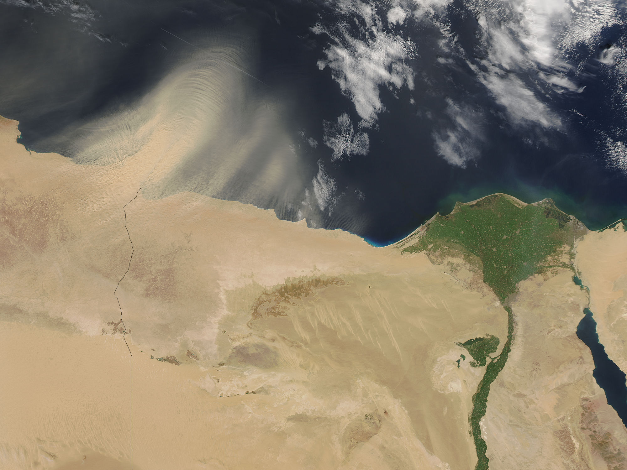 Dust Storm Over Libya and Egypt - NASA Science