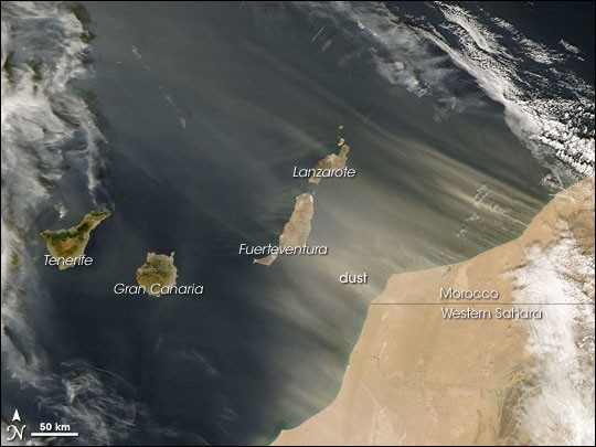 Dust over the Canary Islands - NASA Science