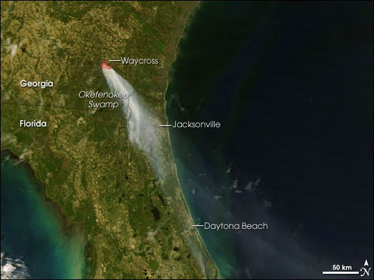 Sweat Farm Road Fire, Georgia - NASA Science