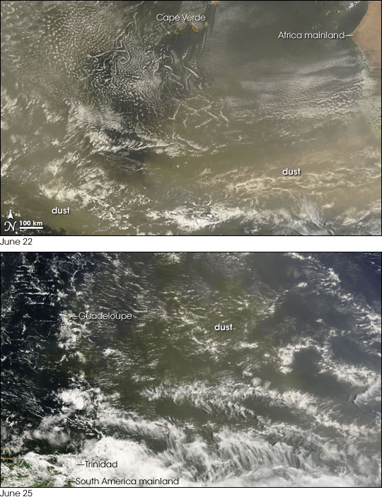 Saharan Dust Crosses the Atlantic - NASA Science