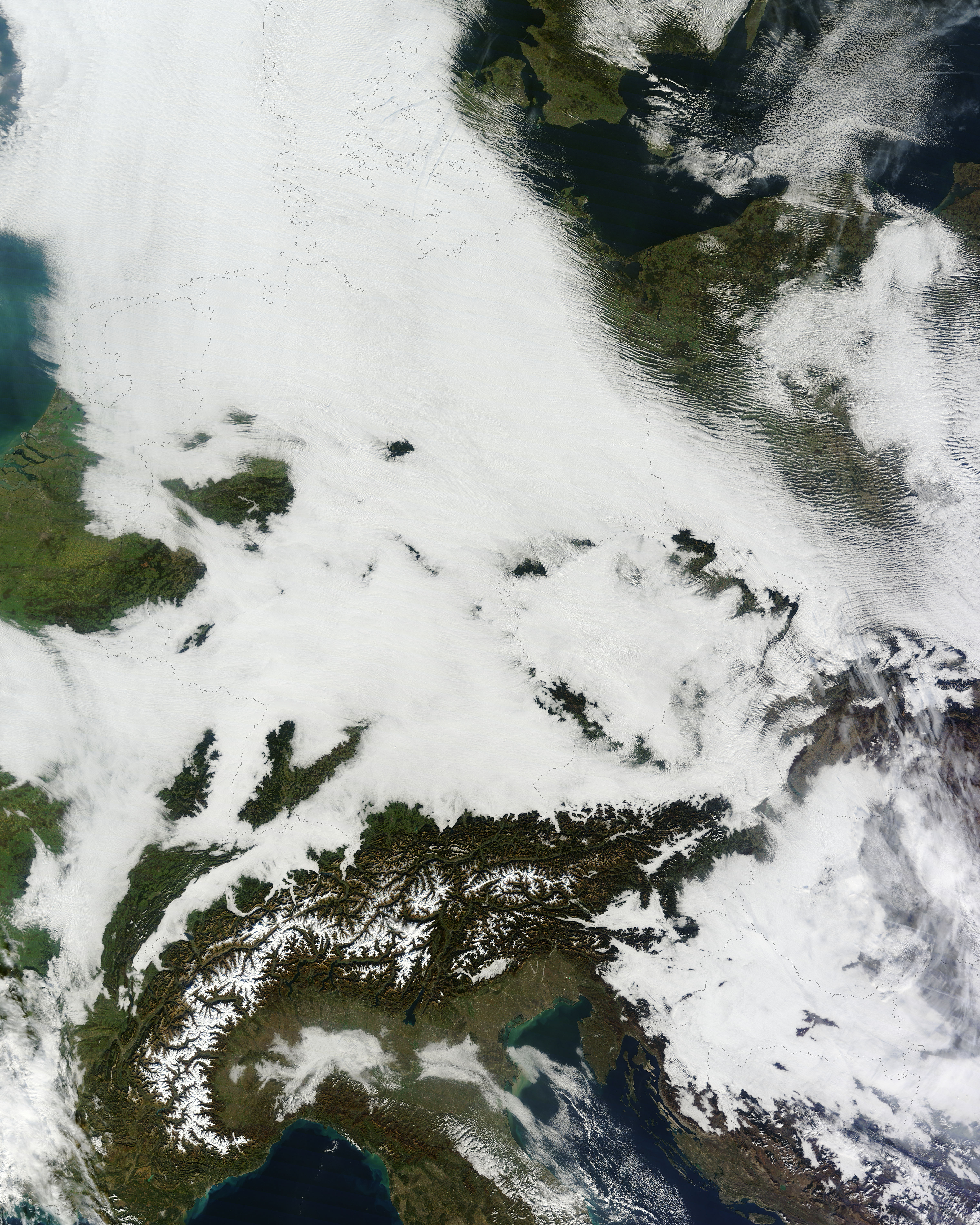 Low Clouds over Central Europe - NASA Science