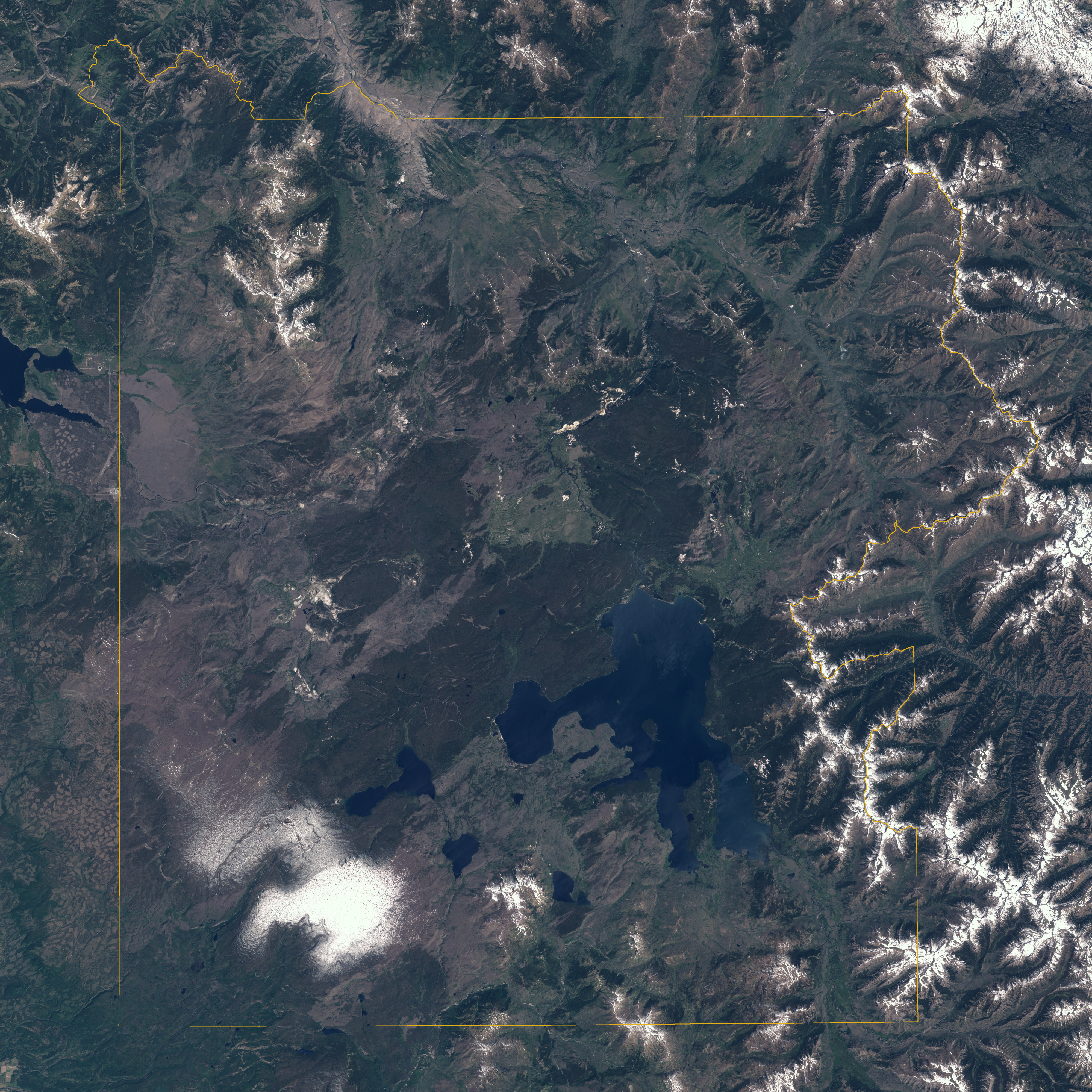 yellowstone from space