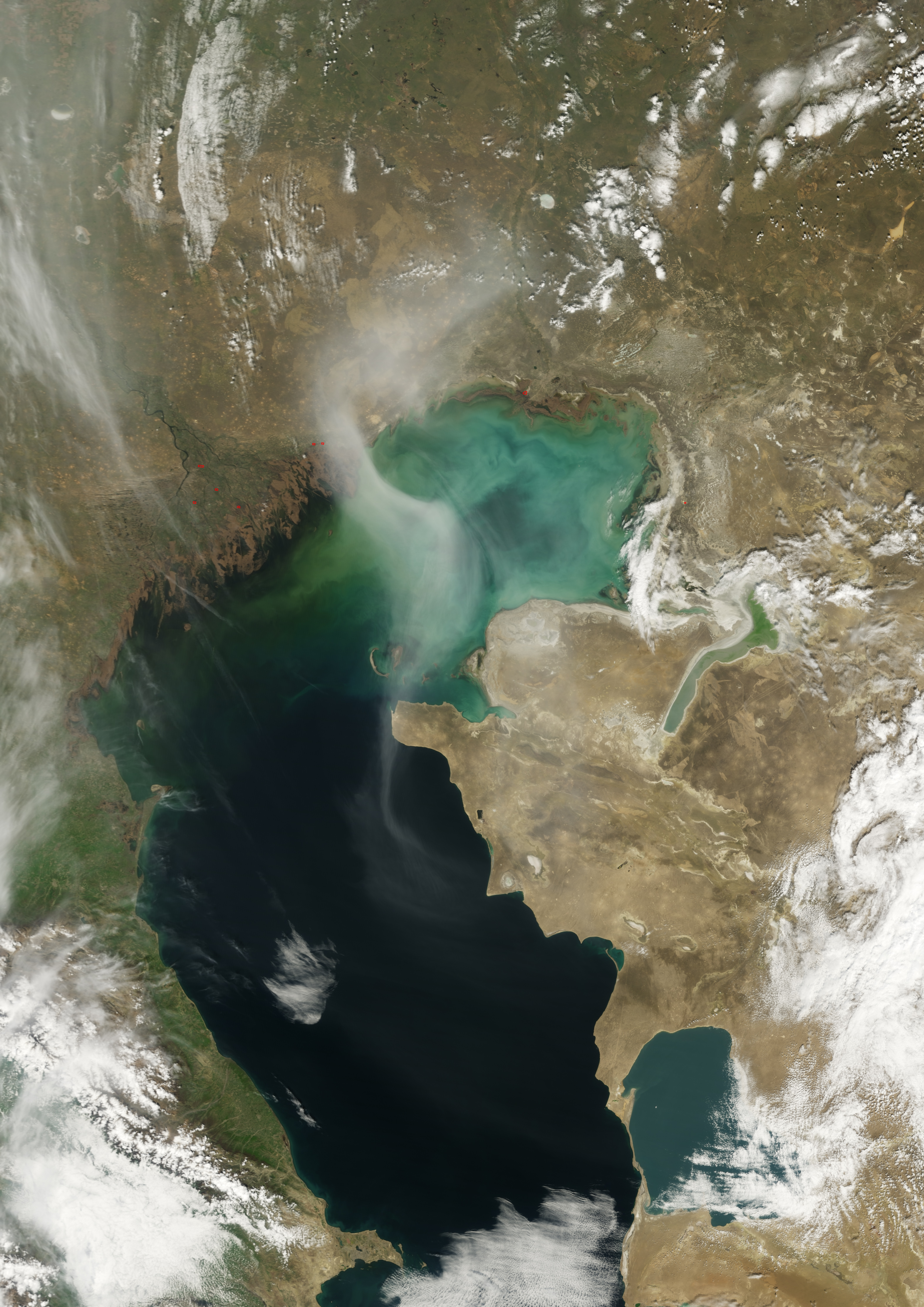 Plume over the Caspian Sea - NASA Science