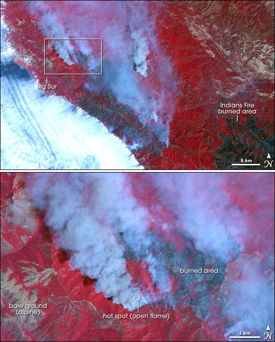 Basin Complex Fire Near Big Sur, California - NASA Science
