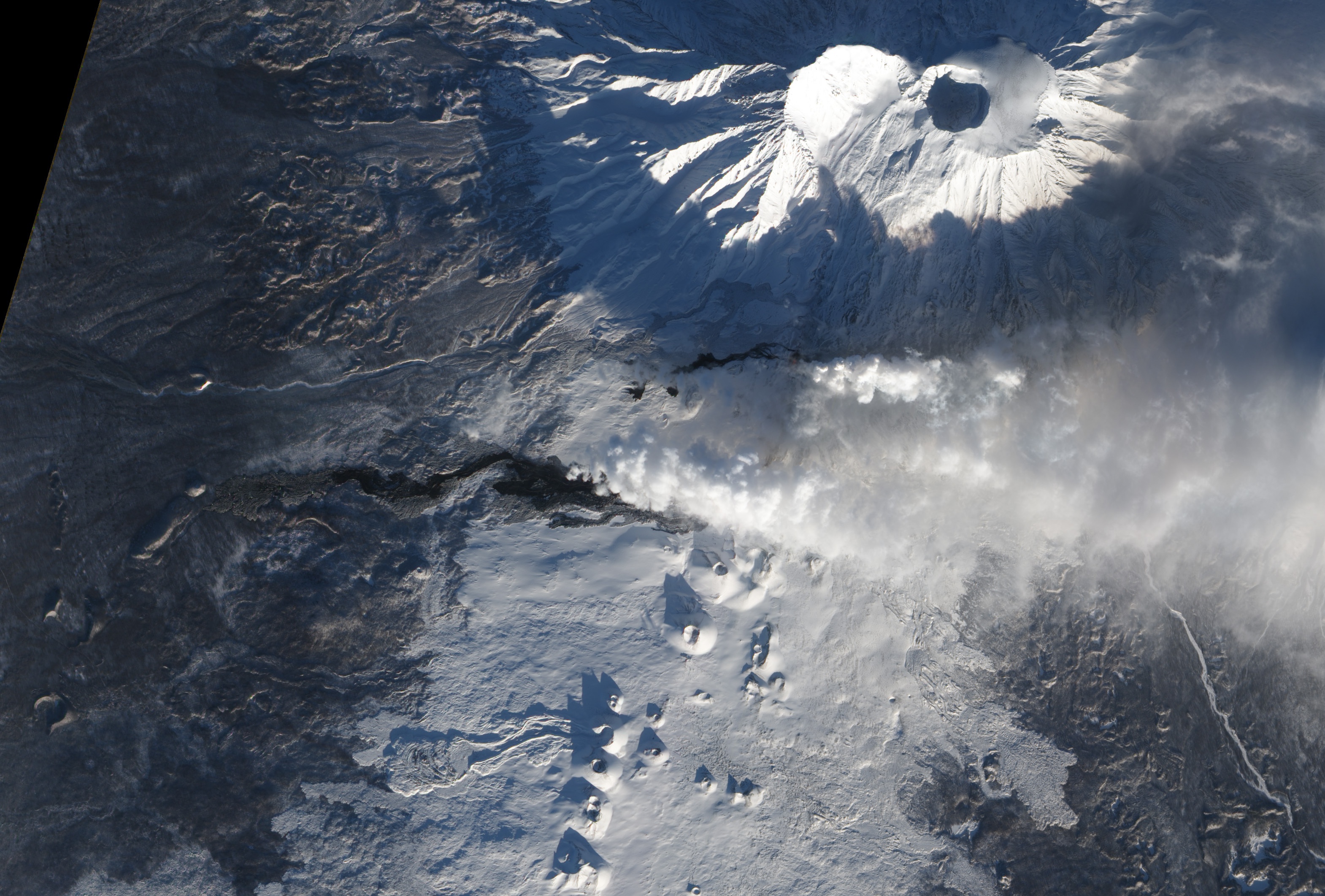 volcano eruption from space