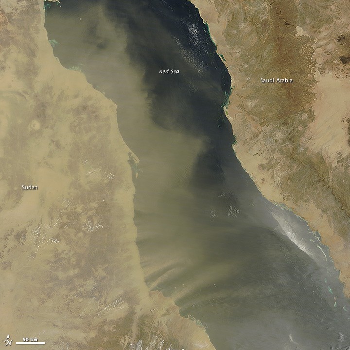 Dust Blowing across the Red Sea - NASA Science